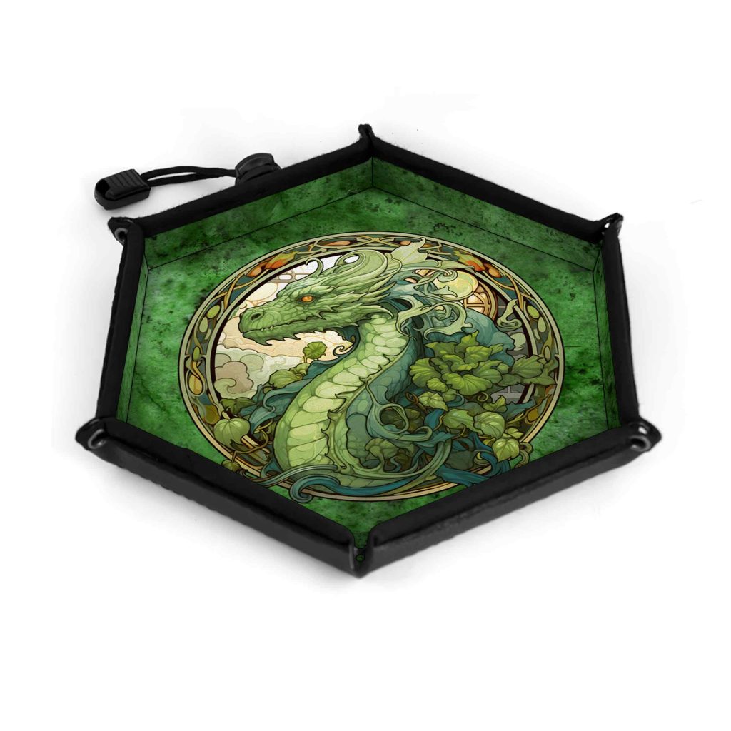 Dragon Verde - Bandeja tiradados (pentagonal, hexagonal) - WARBAG